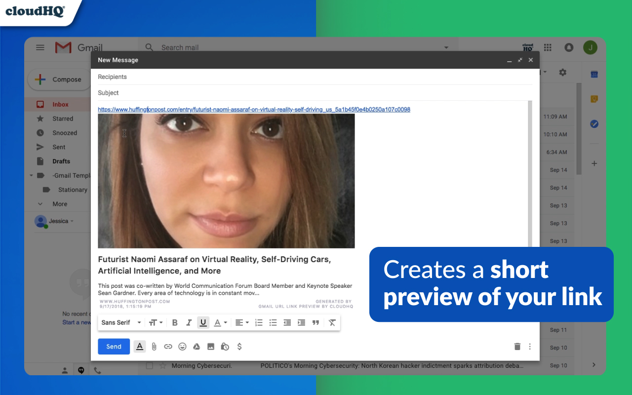Send Visually Appealing URL Link Previews in Gmail – cloudHQ