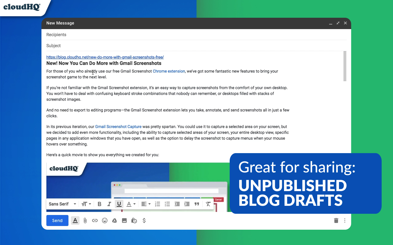 Send Visually Appealing URL Link Previews in Gmail – cloudHQ