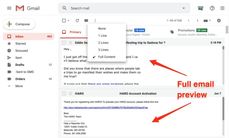 New! How to Preview Emails in Gmail – cloudHQ