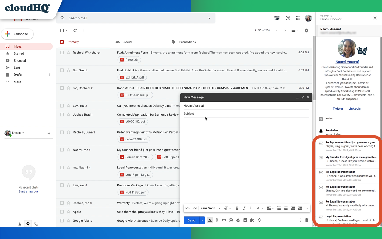 NEW! Use ‘Gmail Copilot’ as an Easy Gmail CRM – cloudHQ