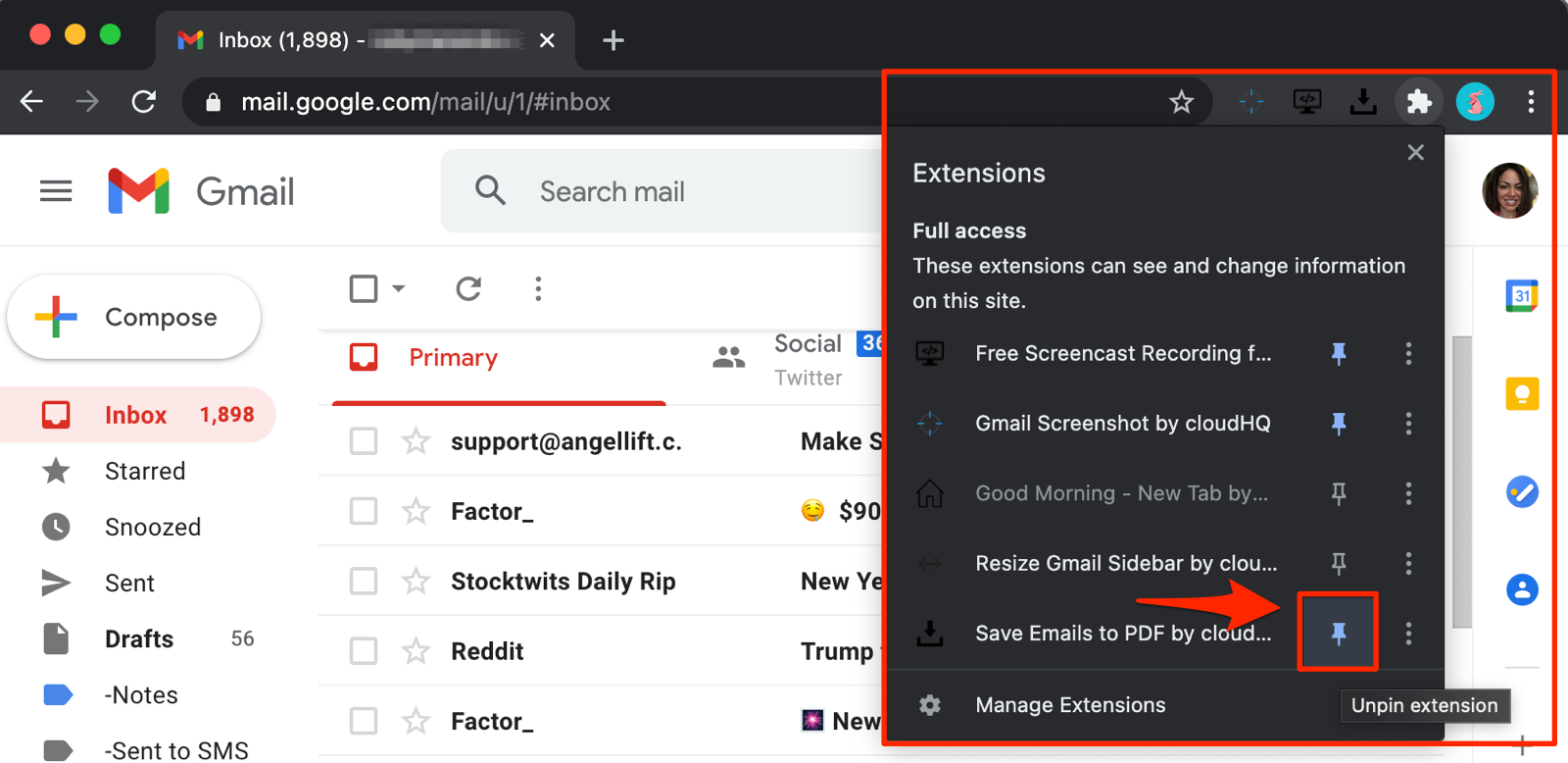 How to Pin Chrome Extensions in Your Chrome Toolbar for Fast, Easy Access – cloudHQ