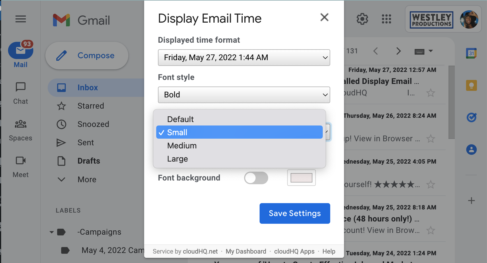 New! How to Change the Display Email Time in Gmail – cloudHQ