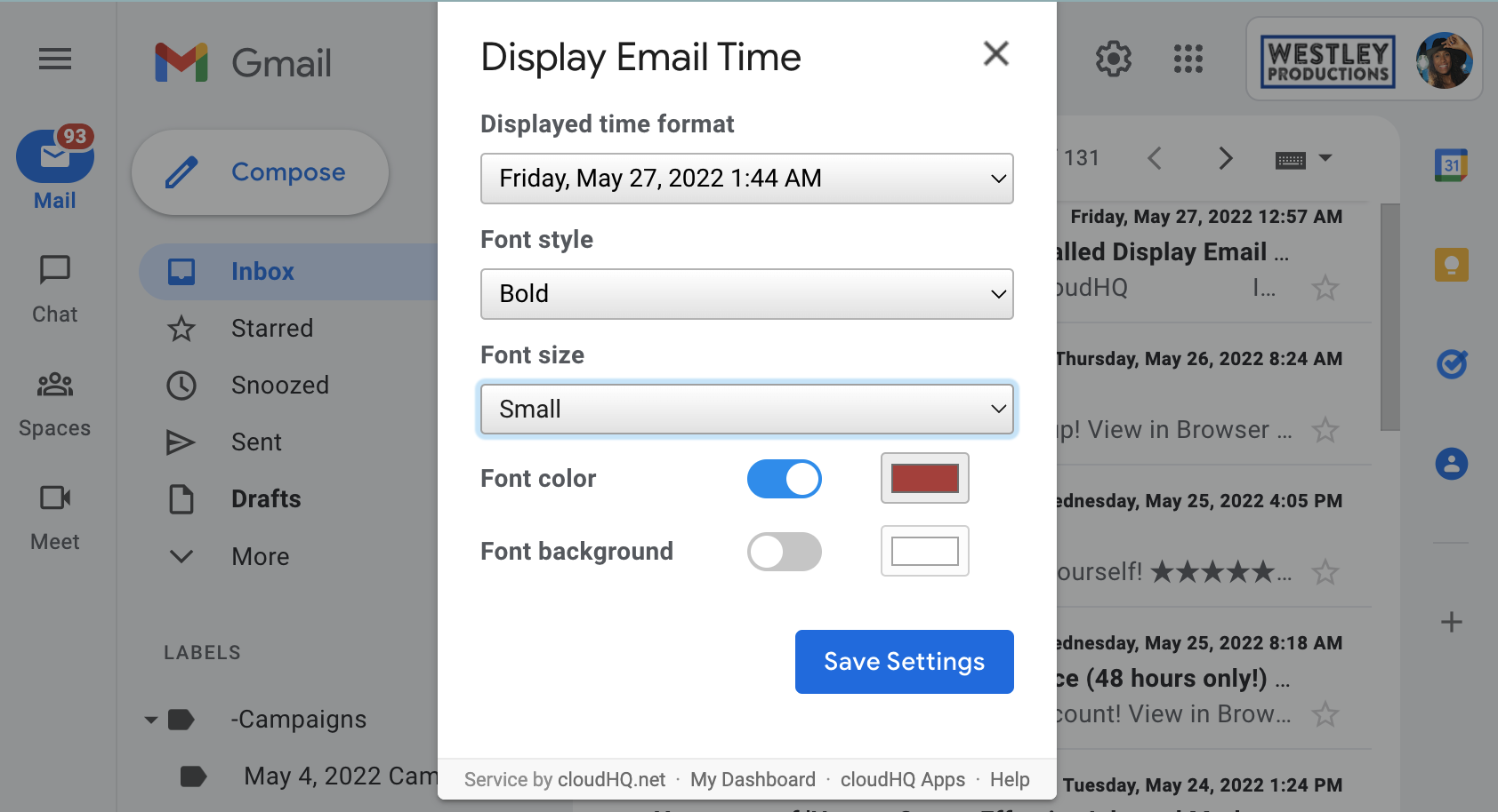 New! How to Change the Display Email Time in Gmail – cloudHQ