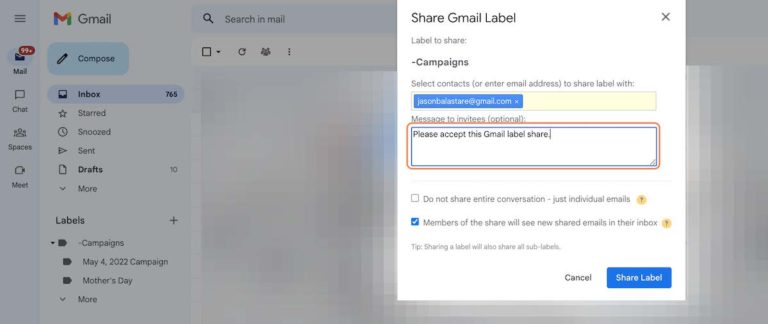 How to Share a Label in Gmail – cloudHQ