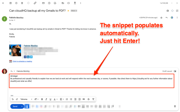 How to Save ChatGPT Prompts and Use Them Directly in Gmail – cloudHQ