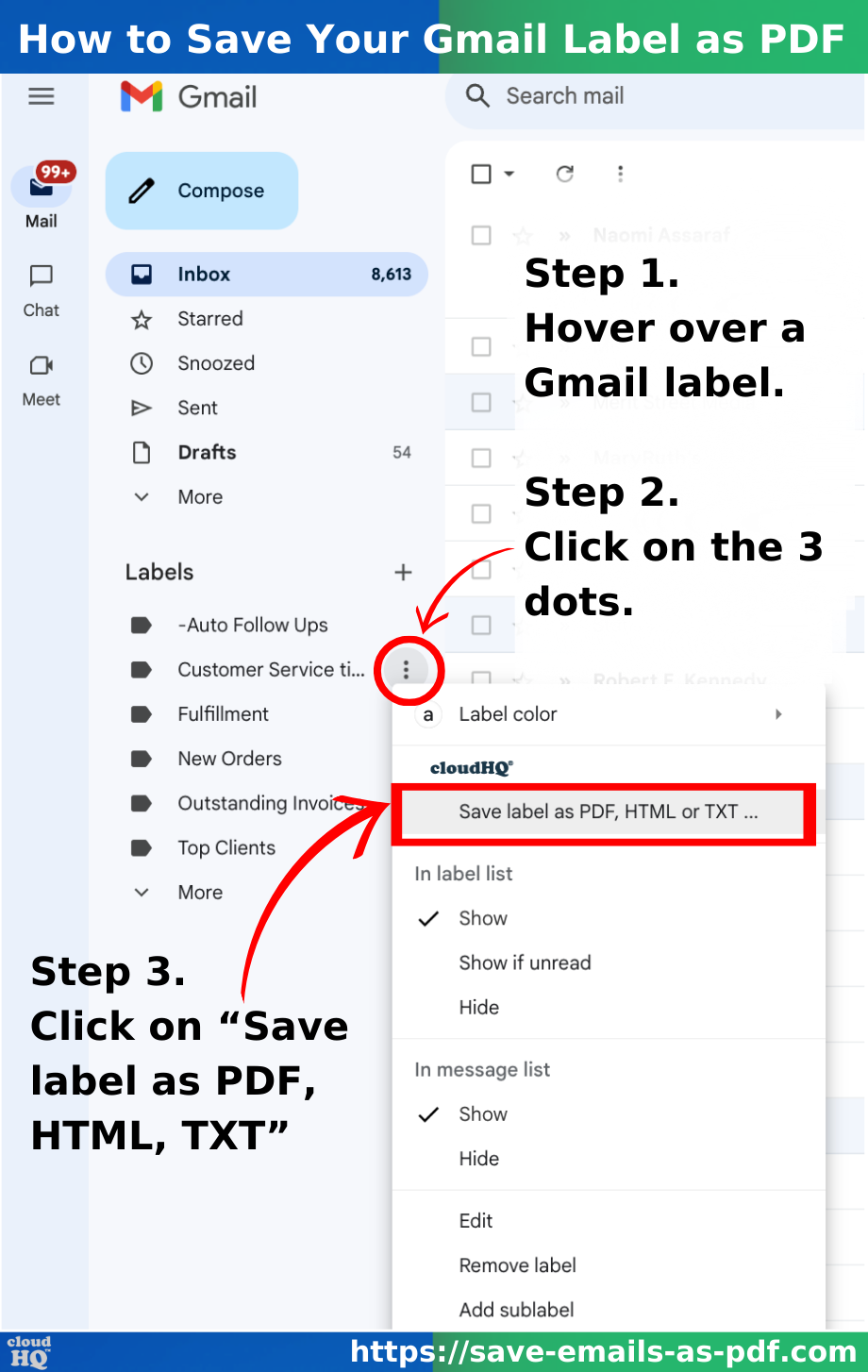 Convert and Save Emails as PDF in Minutes – cloudHQ