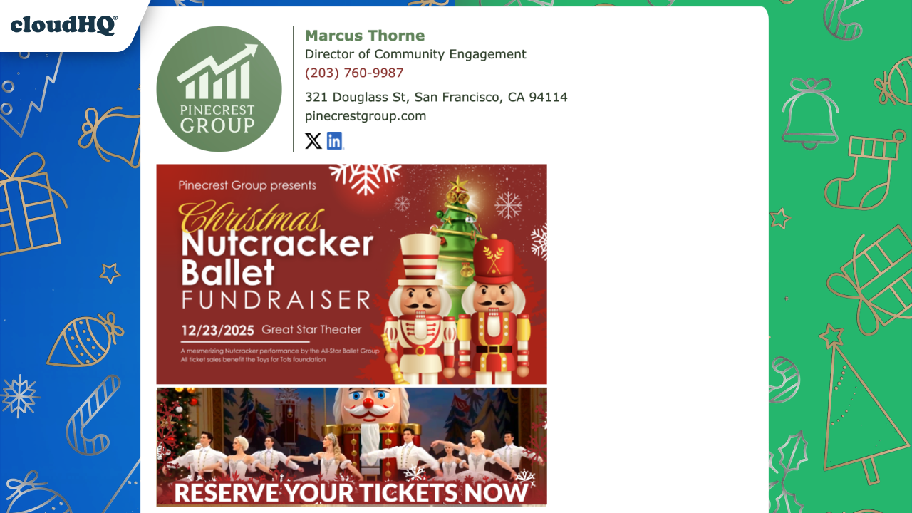 Professional Christmas and Holiday Email Signatures for Business – cloudHQ