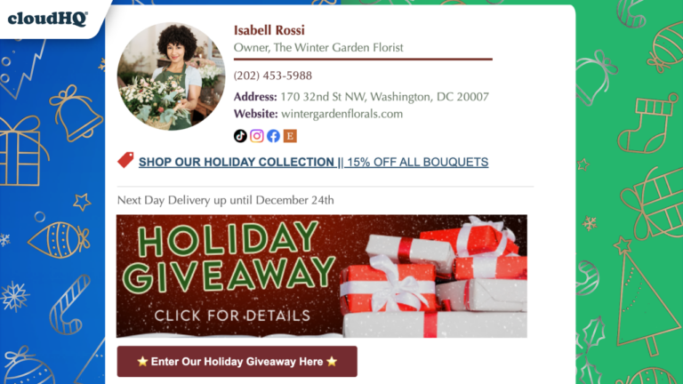 Professional Christmas and Holiday Email Signatures for Business – cloudHQ